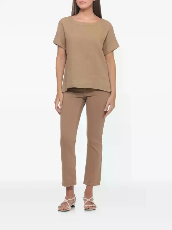 EMME Linen Short-sleeve Blouse