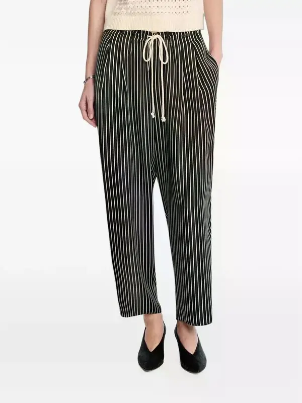 Maria Mcmanus Pinstriped Drawstring-waist Trousers