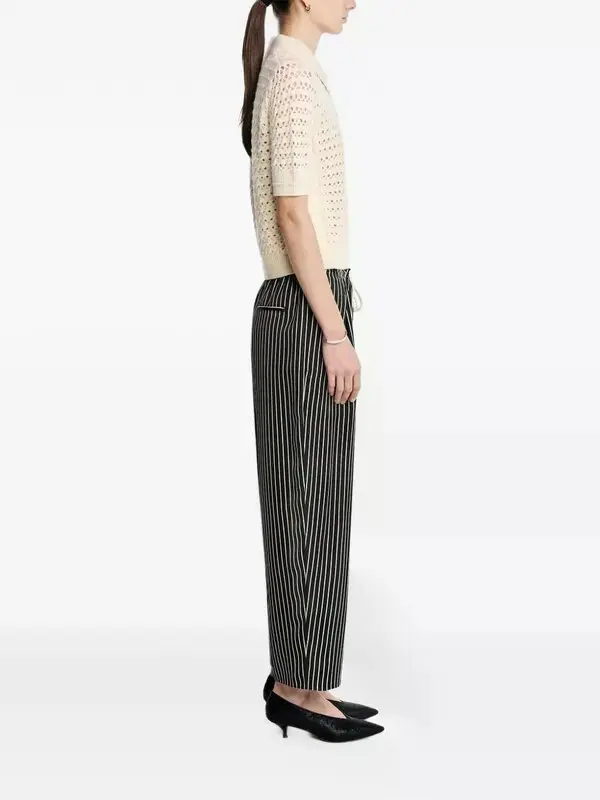 Maria Mcmanus Pinstriped Drawstring-waist Trousers