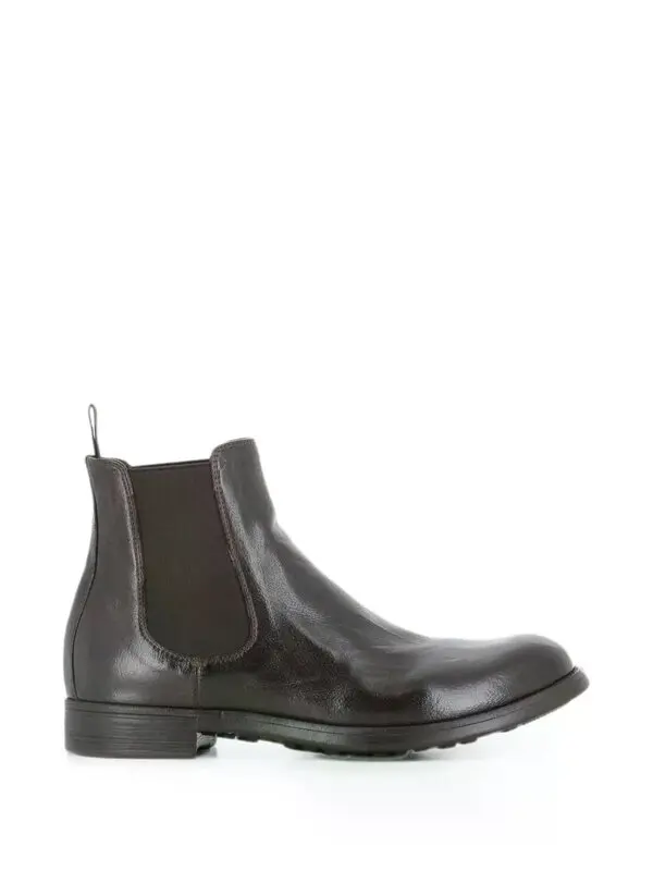 Officine Creative Elasticated-panel Pull-tab Boots - Brown