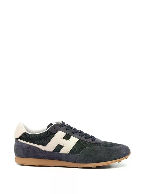 Hogan Logo-patch Panelled Sneakers - Blue