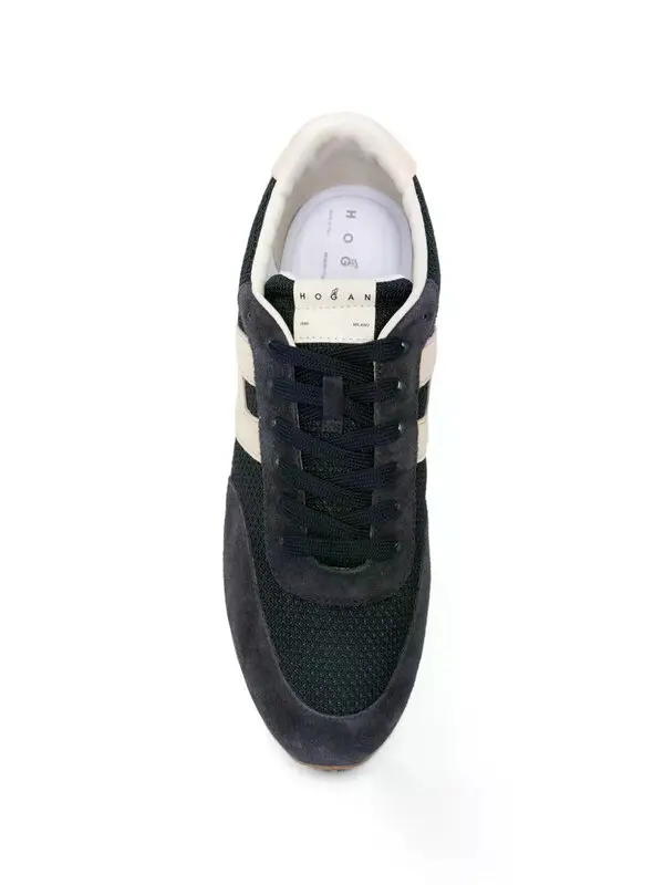 Hogan Paneled Logo Patch Lace-up Sneakers