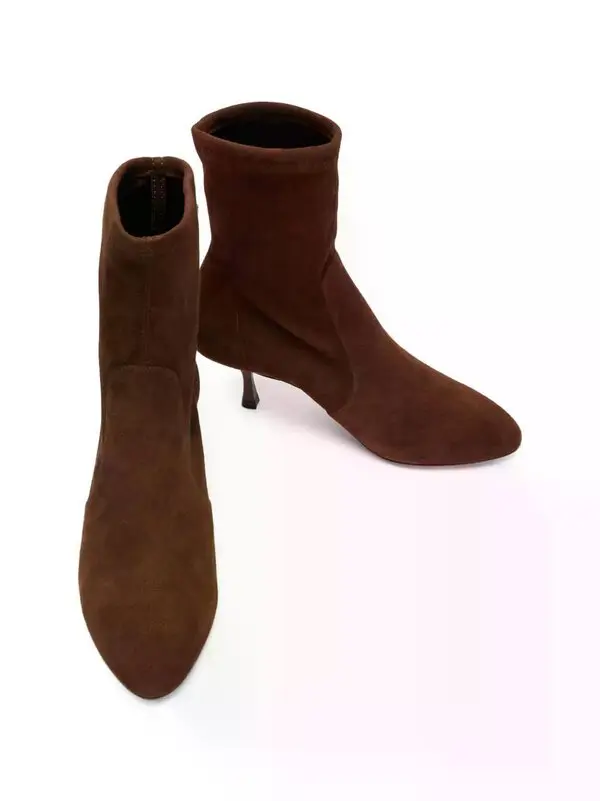 STUART WEITZMAN Madison Suede Ankle Boots - Brown