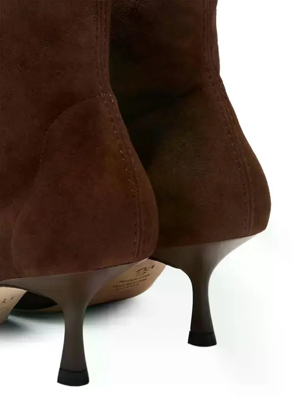 STUART WEITZMAN Madison Suede Ankle Boots - Brown