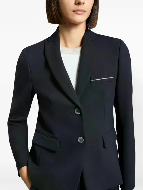Peserico Bead-embellished Single-breasted Blazer