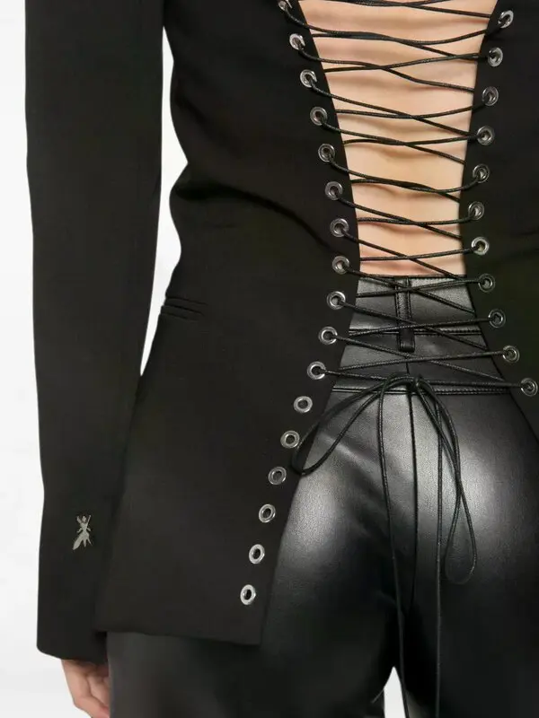 Patrizia Pepe Lace-up Structured Blazer