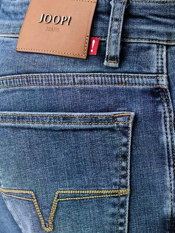 JOOP! Faded-effect Logo-patch Jeans