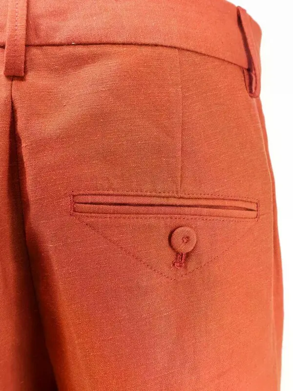 Closed Belt-loop Trousers - Orange