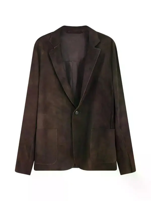 SALVATORE SANTORO Notch-lapel Suede Jacket