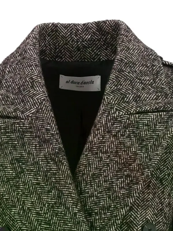 AL DUCA D’AOSTA 1902 Chevron-pattern Double-breasted Coat