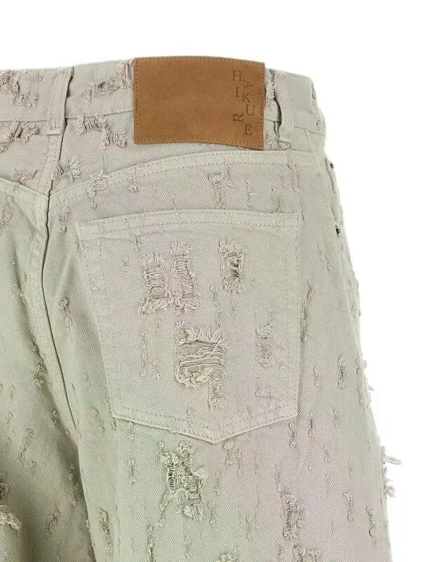 HAIKURE Bethany Distressed Wide-leg Jeans