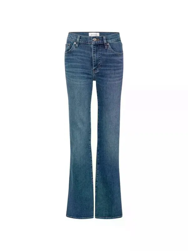 FRAME Faded-effect Flared-leg Jeans - Blue