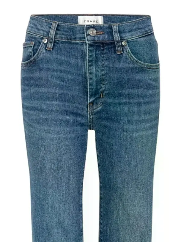 FRAME Faded Effect Flared Leg Jeans - Blue