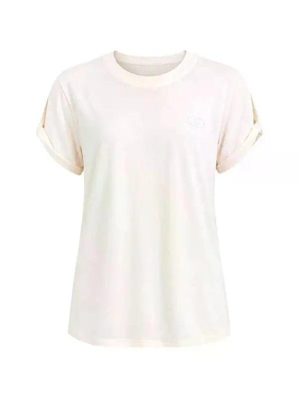 Liu Jo Rolled-cuff Logo-embroidered T-shirt