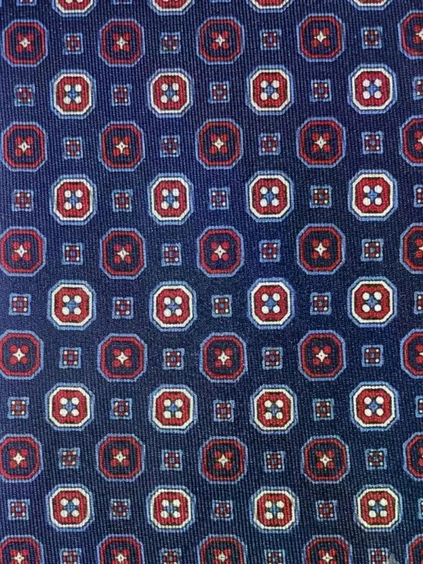 BONA FURTUNA Geometric Print Silk Neck Tie