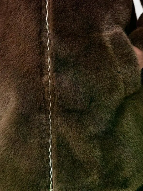 Joseph Ribkoff Faux-fur Hooded Jacket