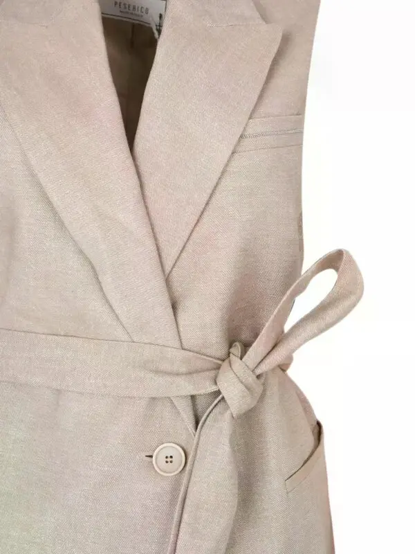 Peserico Belted Notch-lapel Coat
