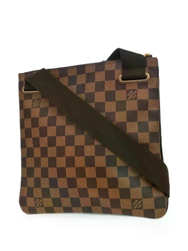 LOUIS VUITTON 2010 Damier Pochette Plate Brooklyn Shoulder Bag