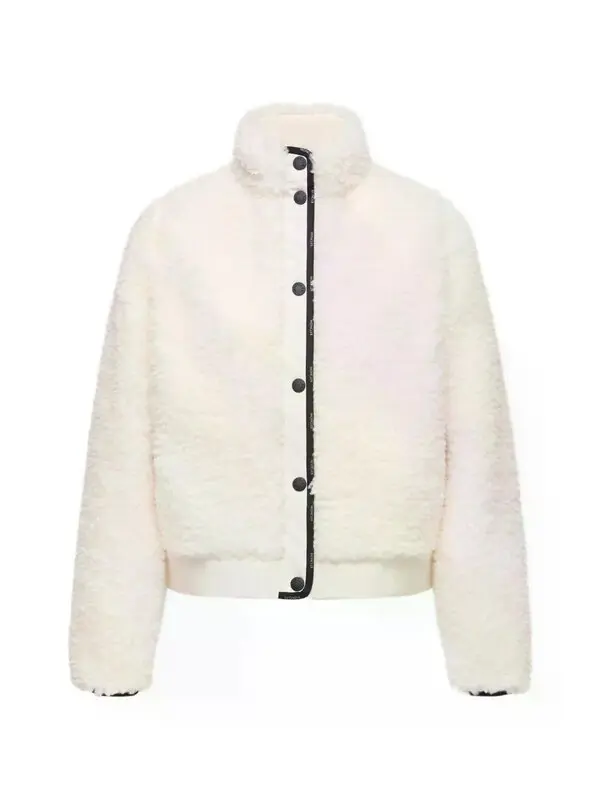 Moncler Fleece-texture High-neck Cardigan