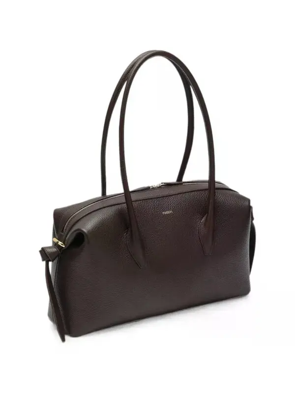 Yuzefi Brioche Leather Tote Bag - Brown