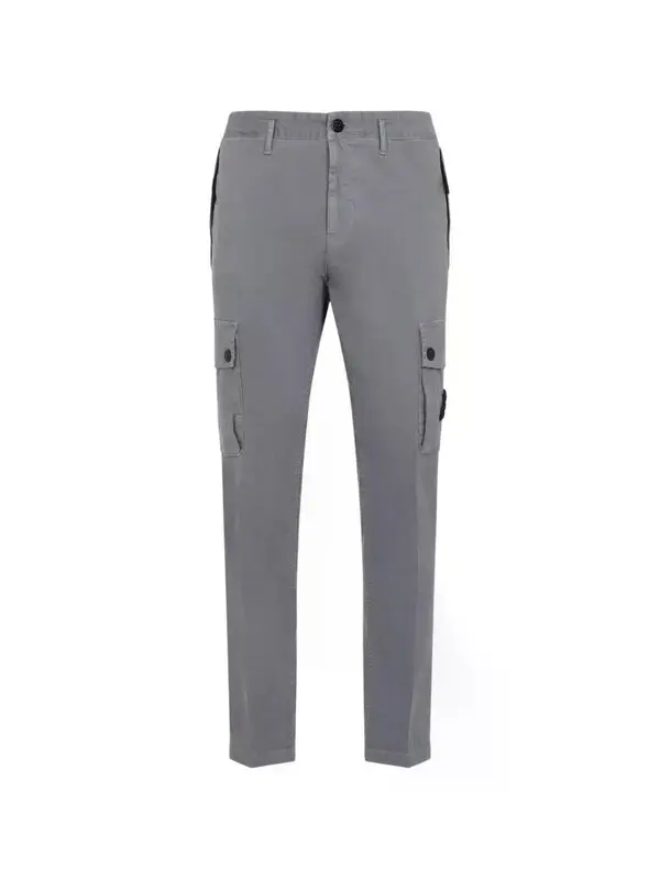 Stone Island Logo-patch Cargo Pants - Grey