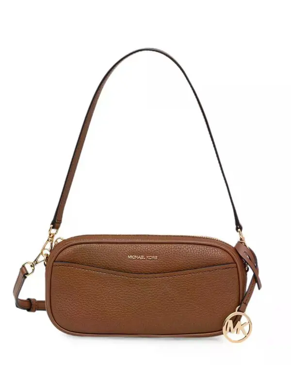 Michael Kors May Pebbled Leather Shoulder Bag - Brown