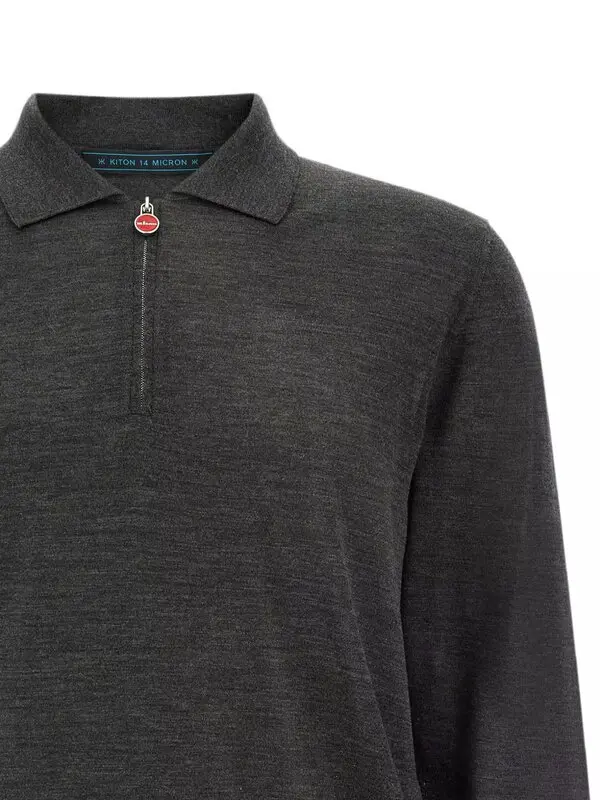 Kiton Half-zip Wool Polo Shirt