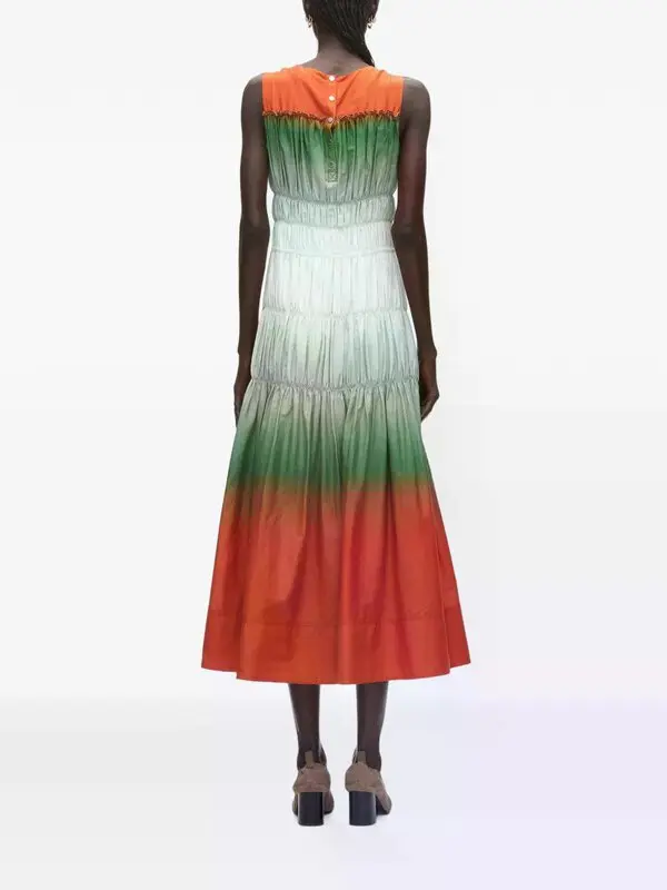 3.1 Phillip Lim Ombré Voile Gathered Midi Dress