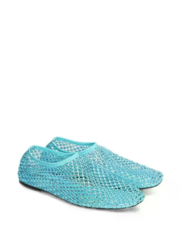 STRATEGIA SHOES Bijoux Crystal-embellished Ballet Flats - Blue