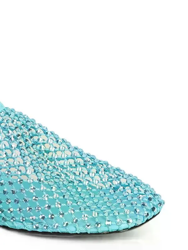 STRATEGIA SHOES Bijoux Crystal-embellished Ballet Flats - Blue