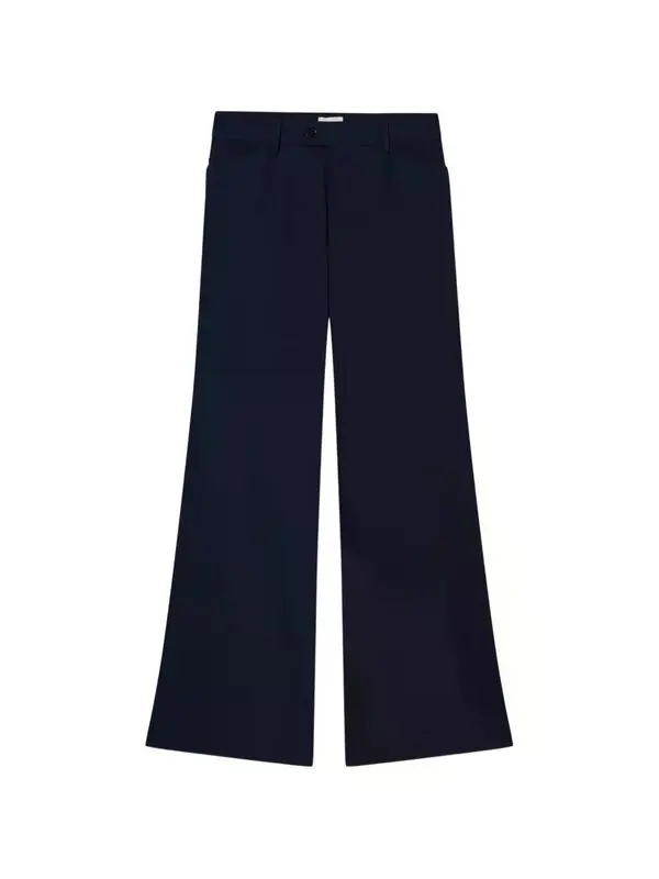 Closed Flye Flared-leg Trousers