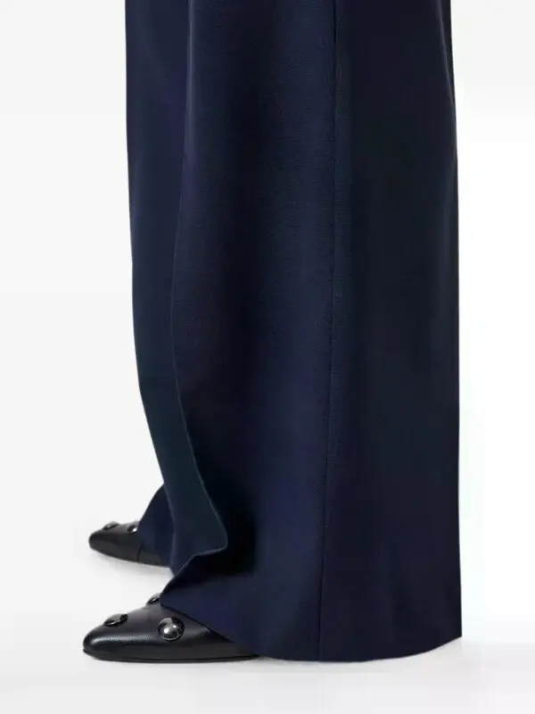 Closed Flye Flared-leg Trousers