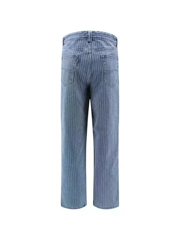 POMPEII Striped Straight-leg Jeans