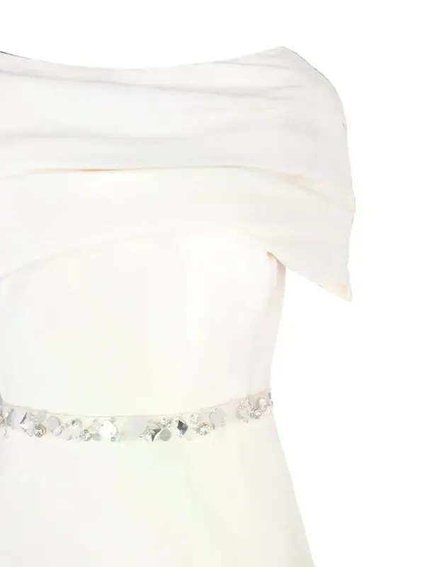 Safiyaa Loura Crystal-embellished Off-shoulder Blouse