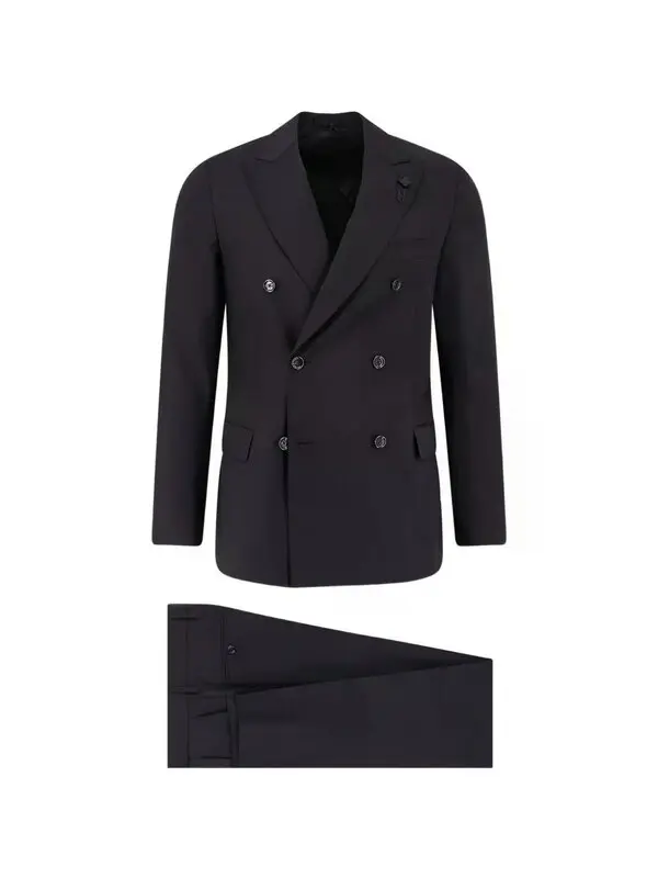 LARDINI Double-breasted Wool Suit
