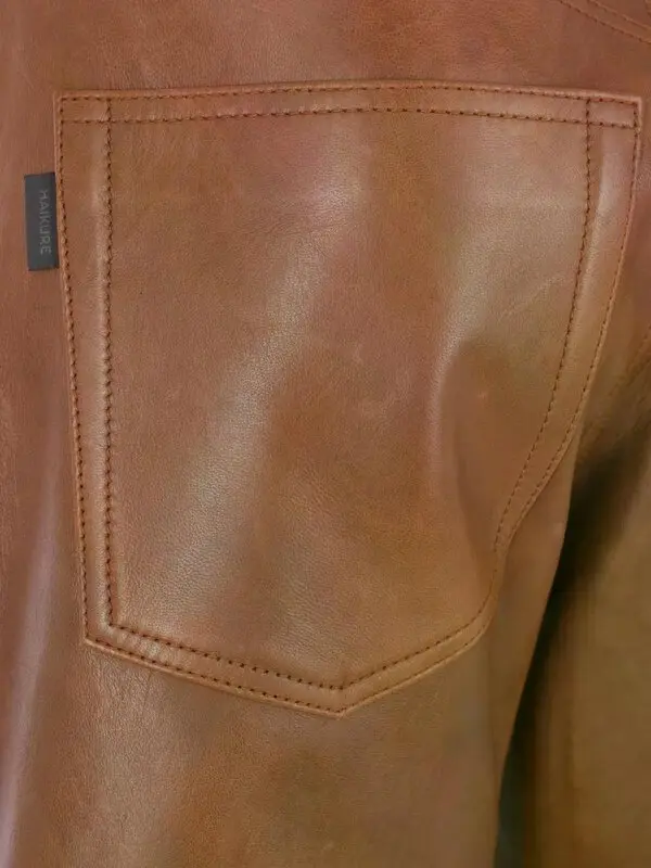 HAIKURE Leather Wide-leg Trousers