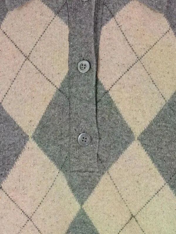 RÓHE Argyle-check Long-sleeve Sweater