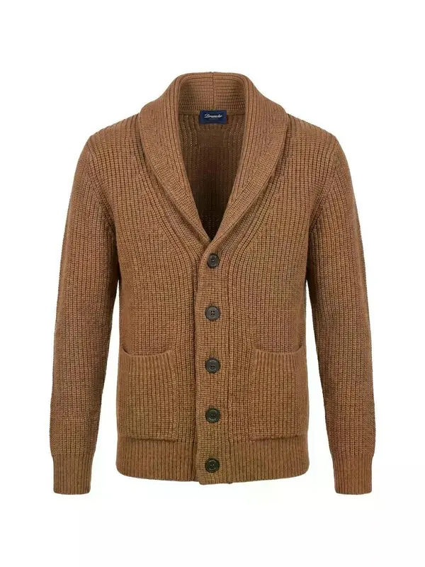 DRUMOHR Shawl-collar Ribbed Cardigan