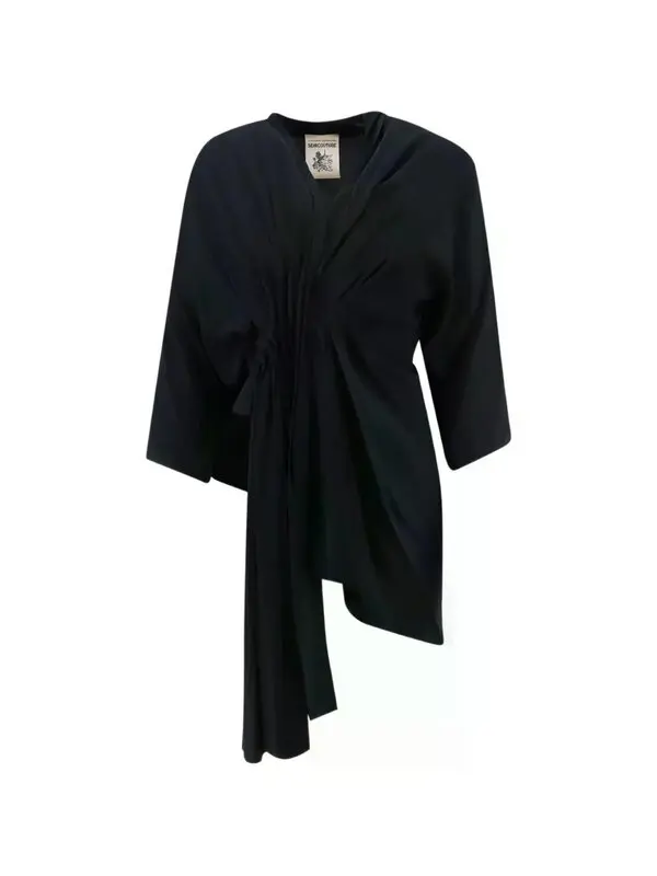 SEMICOUTURE Josie Draped Asymmetric-hem Top