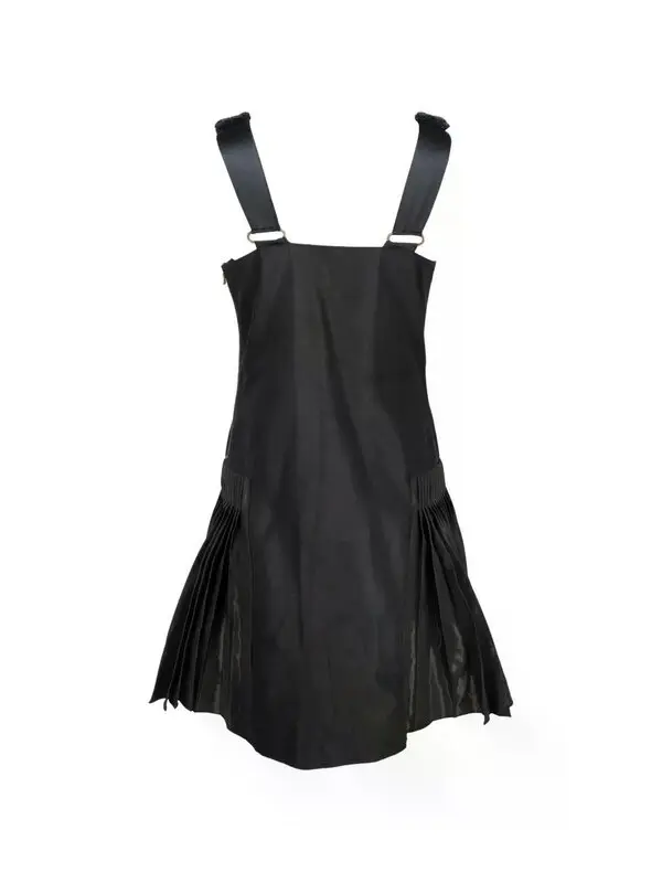 LANVIN 2007 Pleated V-neck Mini Dress