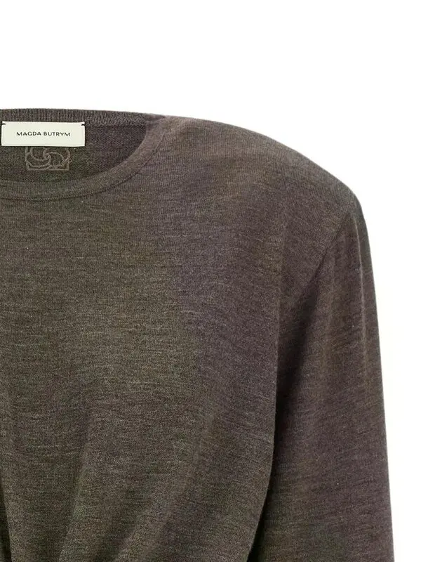 Magda Butrym Knot-detail Structured-shoulder Sweater