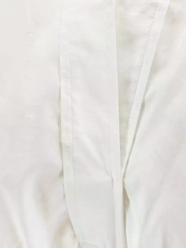 NUDE Elasticated-waist Midi Shirt Dress - Neutrals