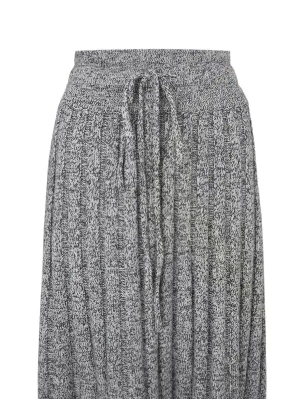 IZAAK AZANEI Midi Pleated Drawstring Skirt