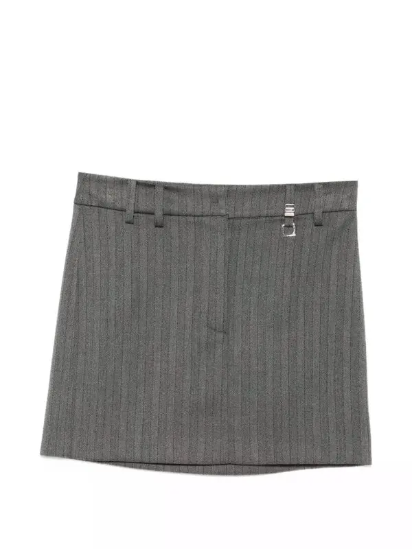 Patrizia Pepe Pinstriped Mini Skirt - Grey