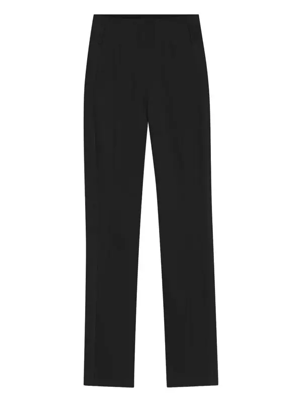 BOSS Side-seam Wool Straight Trousers - Black