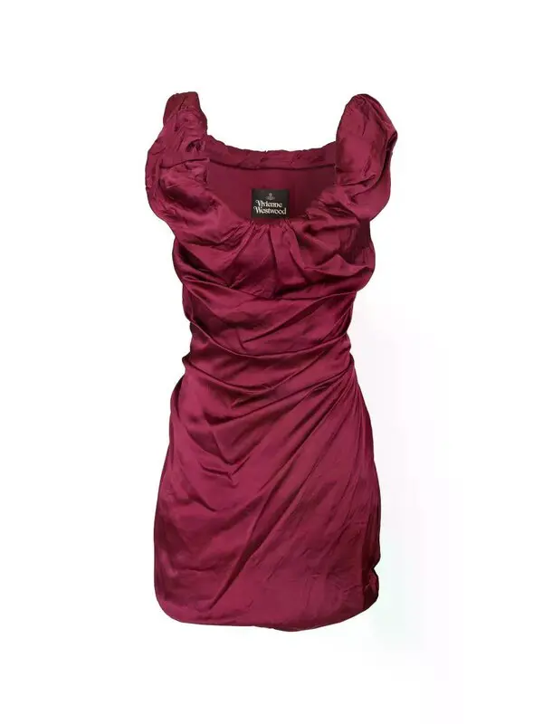 VIVIENNE WESTWOOD Ruched Satin Dress - Red
