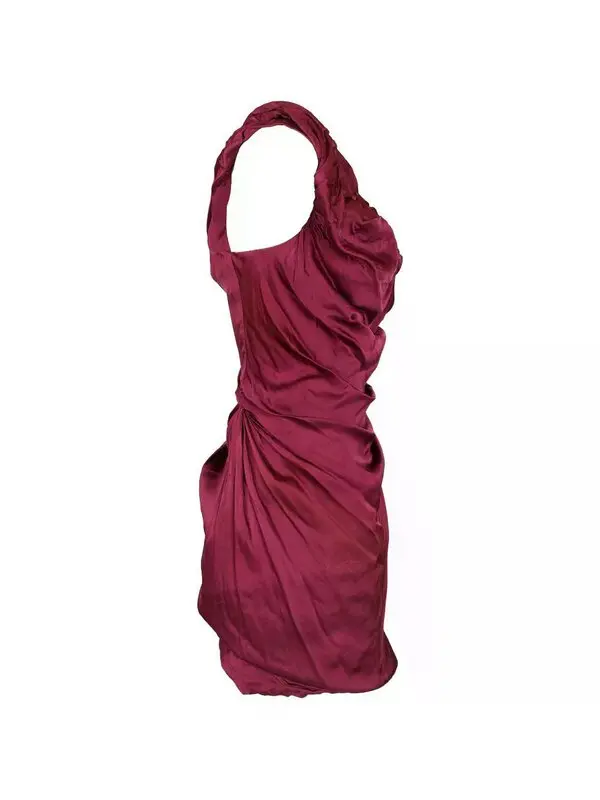 VIVIENNE WESTWOOD Ruched Satin Dress - Red