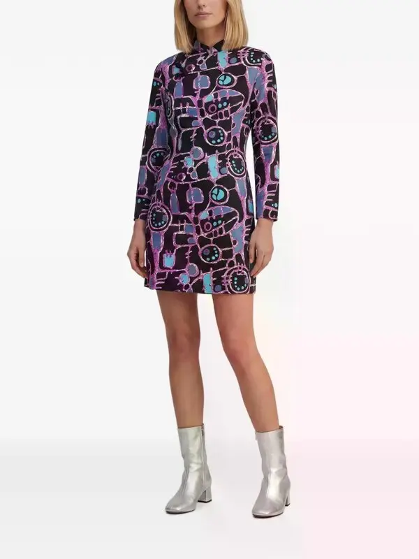 Vintage 60's Mini Abstract-print Dress