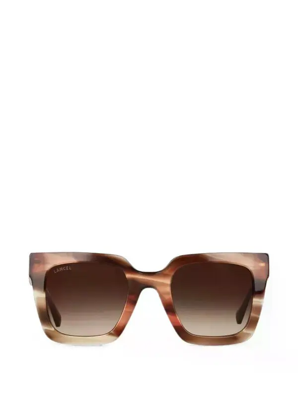 LANCEL Louison Square-frame Sunglasses - Brown