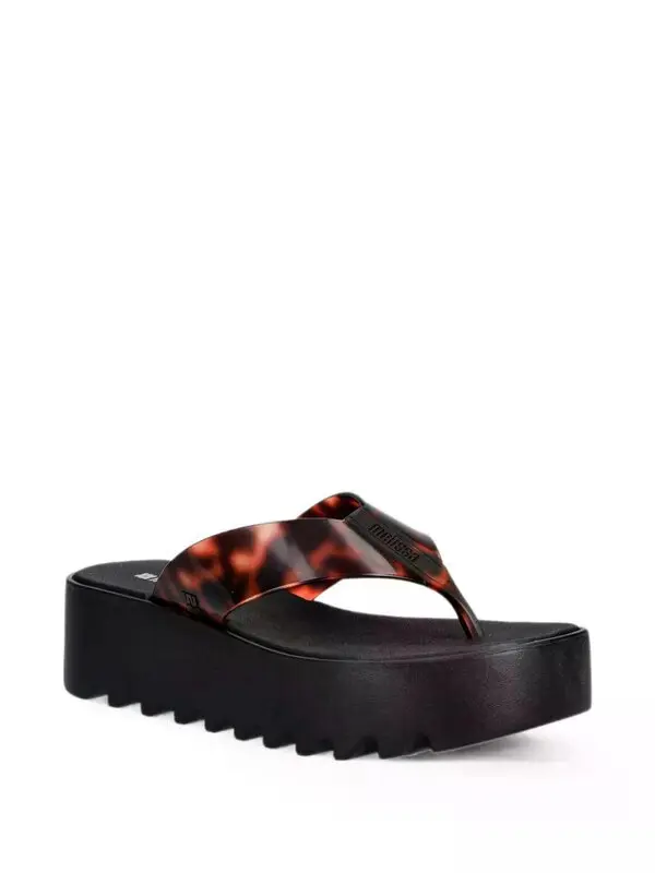 Melissa Tortoiseshell-effect Platform Flip-flops